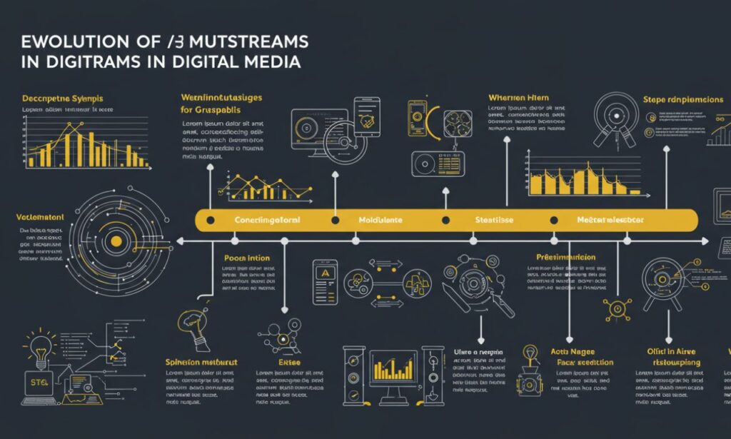 The Evolution of mutstreams in Digital Media